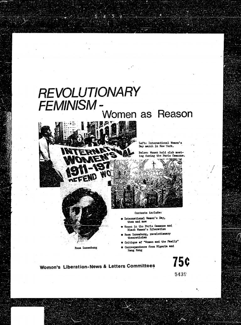 Revolutionary Feminism—Women as Reason - News and Letters Committees